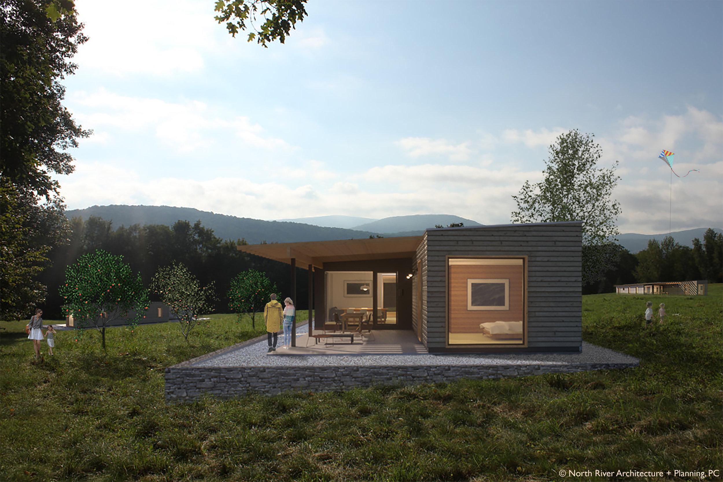 Catskills Passive House Concept - North River